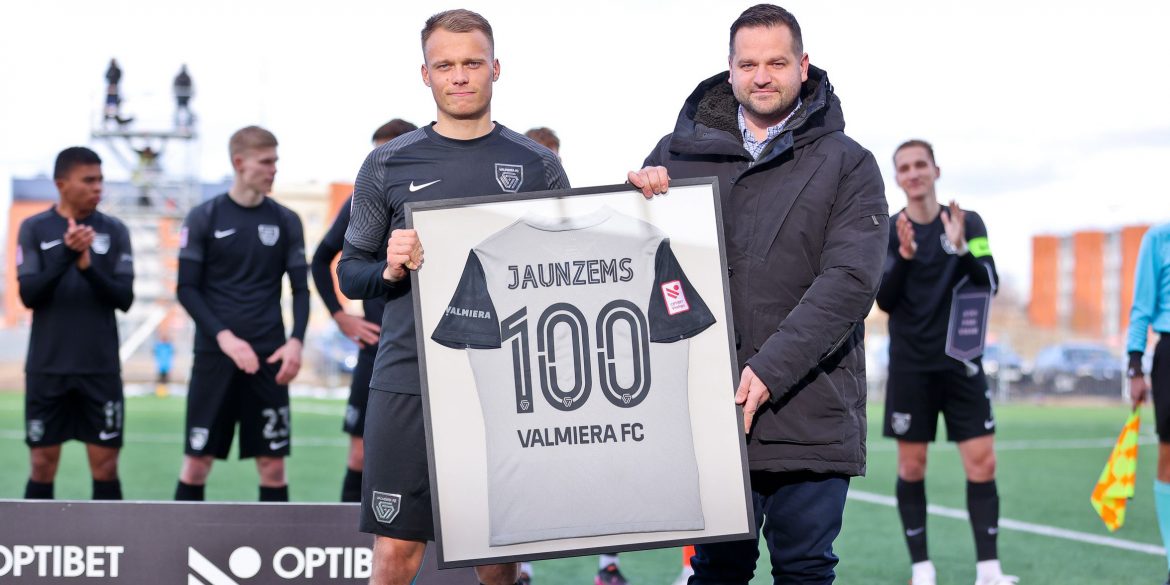 Alvis Jaunzems - 100 games with Valmiera FC - Valmiera FC